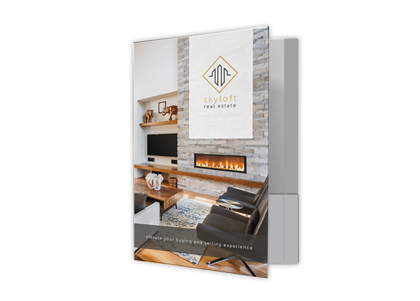 Kraftbilt - Full Color Standard Two Pocket Folder with Two Reinforced Edges