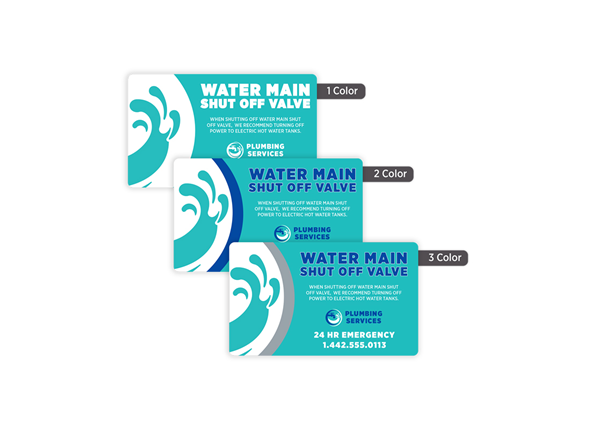 Kraftbilt - 3" x 5" Rectangle 1, 2, or 3 Color