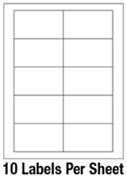 Kraftbilt - 2 " x 3 1/2" Rectangle 2 Color - 10/sheet