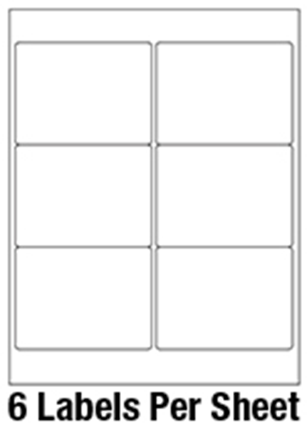 Kraftbilt - 3" x 4" Rectangle 2 Color - 6/sheet